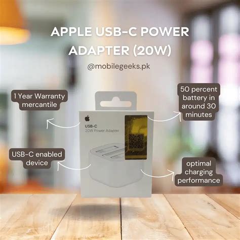 Apple Usb C Power Adapter 20w Mhjf3 Mercantile Price In Pakistan