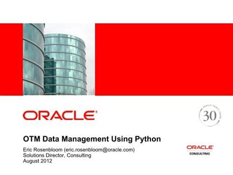 Otm Data Management Using Python