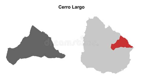 Cerro Largo Outline Map Stock Vector Illustration Of Largo 379018153