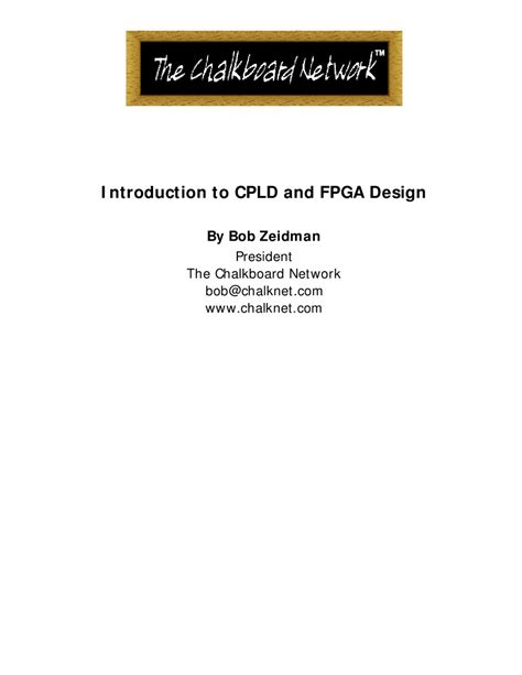 Introduction To Cpld And Fpga Design Pdf Download Service Repair