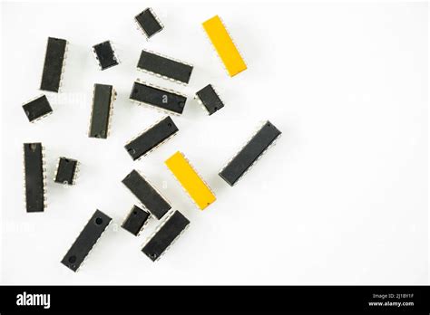 Space Parts Microprocessor And Microchips Background And Texture Of Electrical Parts Stock