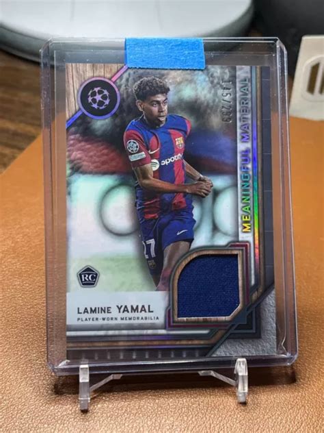 CARTE MAILLOT RELIQUE Lamine Yamal 2023 24 Topps Museum UEFA MMSR LY