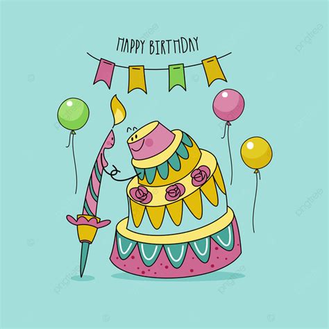 생일 축하합니다 만화 벡터 귀엽다 카드 외딴 그래픽 Png 일러스트 및 벡터 에 대한 무료 다운로드 Pngtree