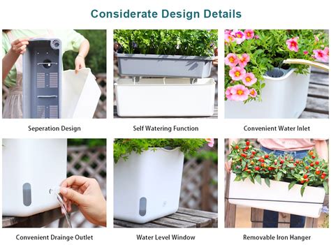 Self Watering Planter Box Outdoor Planter Box Railing Planter