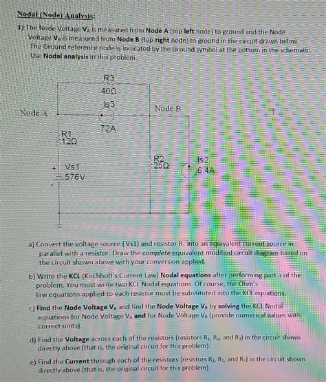 Solved Nodal Node Añalysis The No de Voltage VAis Chegg