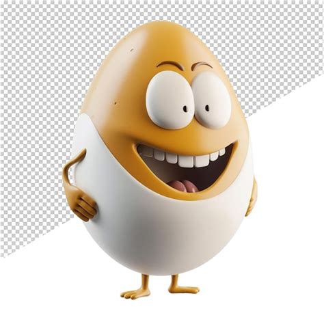 An Egg With An Egg On Its Face And A Smile On Its Face Premium Ai Generated Psd