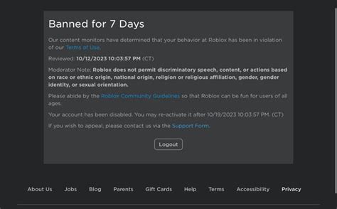 I Was Banned In Roblox For A Week Without An Offensive Reason How Will