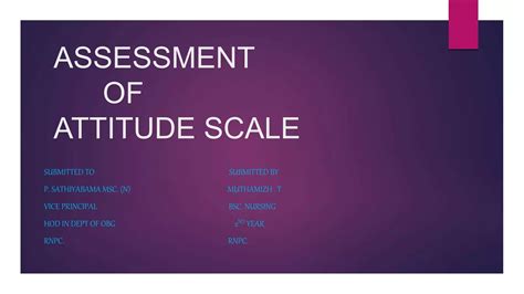 Assessment Of Attitude Pptx
