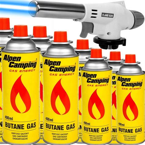 PALNIK GAZOWY CERAMICZNY LUTLAMPA OPALARKA WKŁADY 8x GAZ KARTUSZ