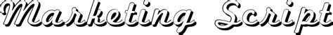 Marketing Script Shadow Font