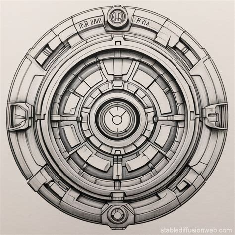 Iron Man Arc Reactor Pencil Drawing Stable Diffusion Online