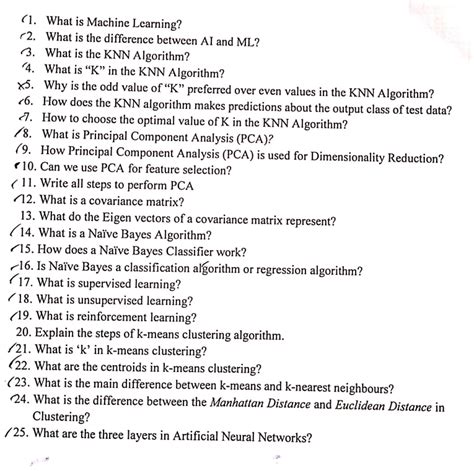Solved For A Course Of Machine Learning Answer All Of These Chegg
