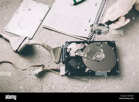 Concept Of Data Recovery Engineer Is Recovering Data From Failed Hard