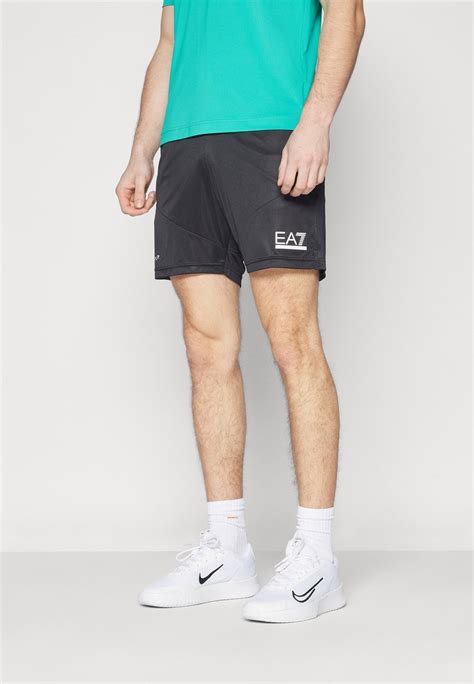 Ea7 Emporio Armani Tennis Pro Shorts Graphic Sports Shorts Black