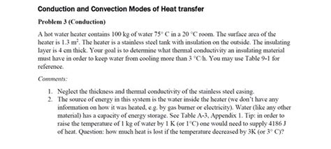 Solved A Hot Water Heater Contains 100 Kg Of Water 75 Degree