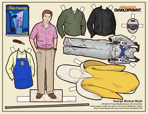 The Complete Set Of Arrested Development Paper Dolls George Michael