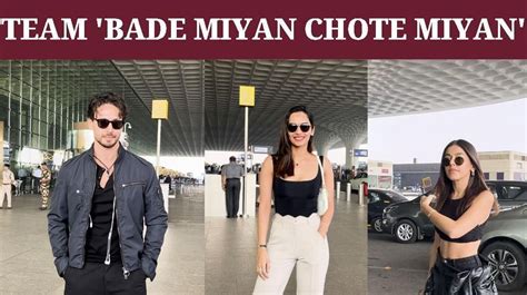 Bade Miyan Chote Miyan Tiger Shroff Manushi Chhillar And Others Pose