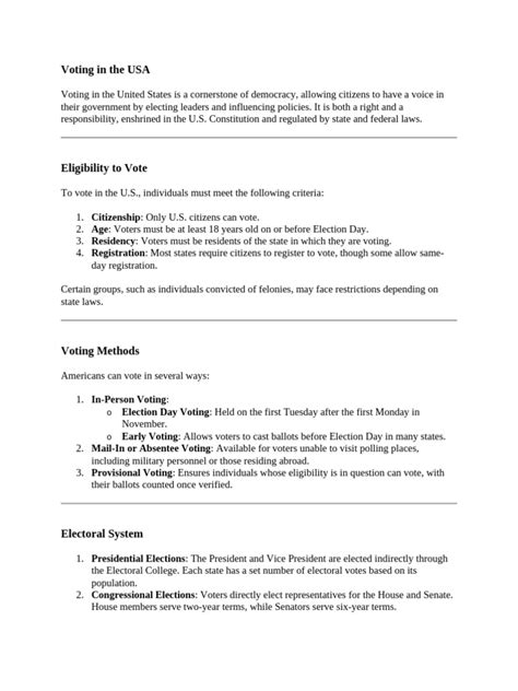 Voting Pdf Elections Voting