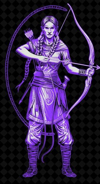 Premium Psd Scythian Archer Woman Portrait Wearing A Tunic And