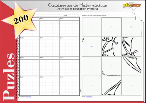 Desgarga PDF Puzzle con cálculo murcielago alas extendidas Entrada