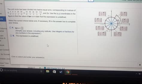 Solved The Unit Circle Has Been Divided Into Twelve Equal Chegg Com