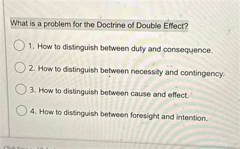 Solved What Is A Problem For The Doctrine Of Double