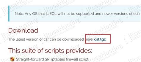 how to install the csf firewall on centos 7 rosehosting