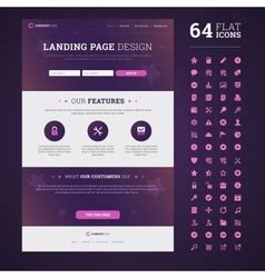 Web Designui Ux Wireframe Concept Flat Design Vector Image