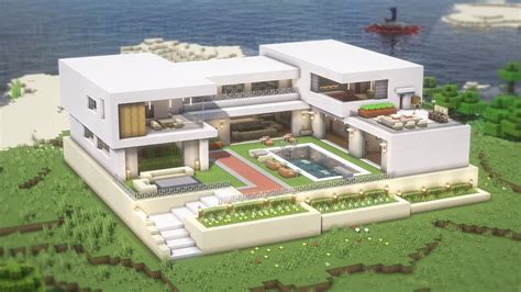 Minecraft How To Build A Large Modern House Tutorial 28 마인크래프트 건축