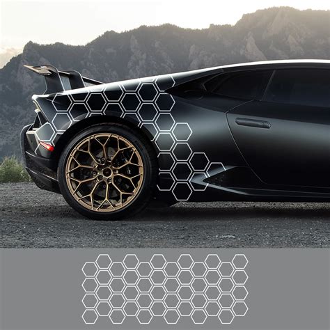 Car Graphics Honeycomb Open Style Sticker Auto Decor Tuning Car Side