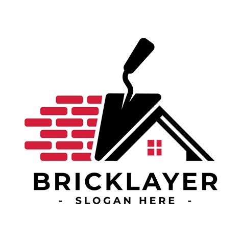 Masonry Logo Design Template Bricklayer Logo Vector Construction Logo