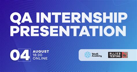 qa internship presentation tekwill