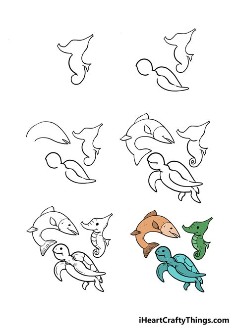 Easy Drawings Of Sea Animals