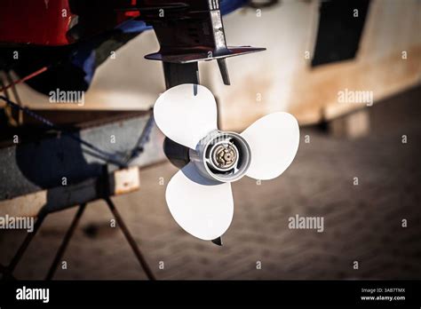 Selective Blur Of A Marine Propeller Helix In Motion Captures The