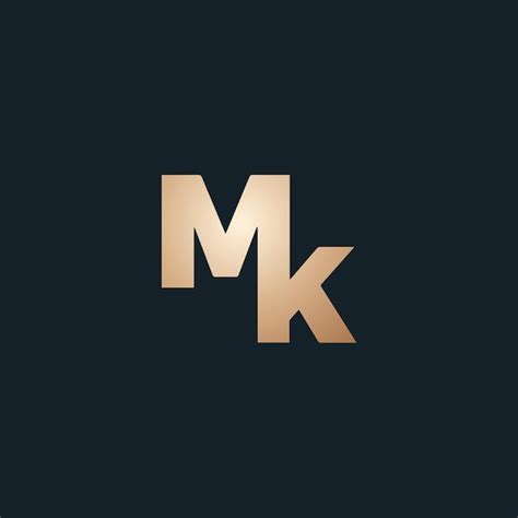 Premium Vector Mk Letter Logo Design Vector Image