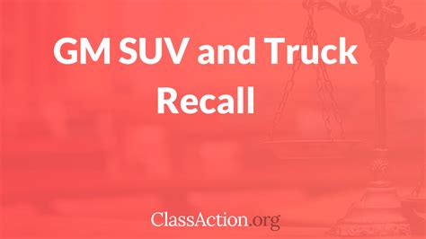 Gm Suv And Truck Recall Rear Axle Problems