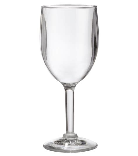 8 Oz Wine Glass Plastic 24 Per Case Lodging Kit Company