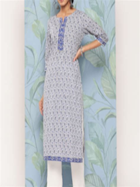 Buy Libas Women Floral Printed Gotta Patti Kurta Kurtas For Women