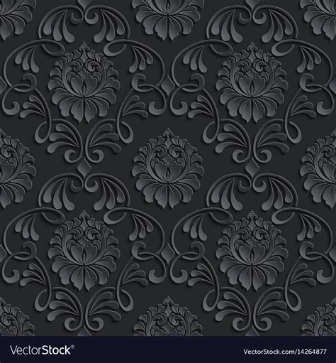 Damask Seamless Pattern Background Elegant Luxury Vector Image