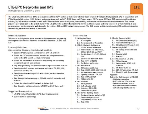 Award Lte Epc Networks And Ims Pdf Ip Multimedia Subsystem Networking Standards