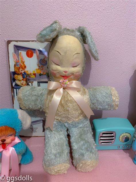 Antique Gund Plush Stuffed Animal Fabric Face Dreamie Bunny Etsy