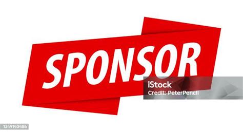 스폰서 배너 음성 거품 라벨 리본 템플릿 벡터 스톡 일러스트레이션 대화 풍선 문자 기호에 대한 스톡 벡터 아트 및 기타 이미지