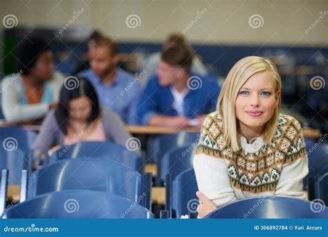 College Student And Portrait In Lecture Class And Learning In Course