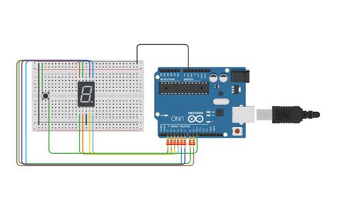 Circuit Design 7 Segment Tinkercad