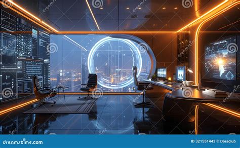 A High Tech Cybersecurity Command Center Featuring Multiple Screens