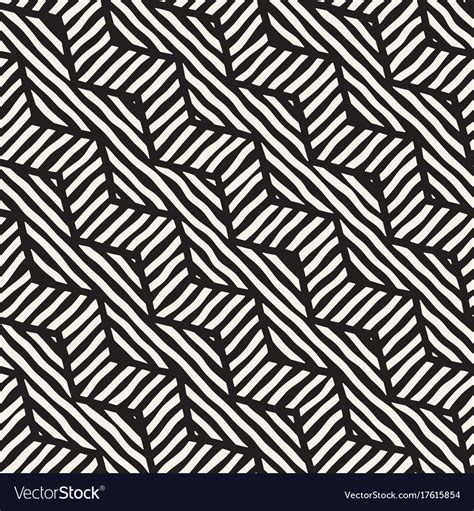 Seamless Hand Drawn Pattern Zigzag Royalty Free Vector Image