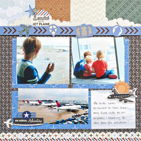 Jet Off On Adventure With This Airplane Scrapbook Layout Creative
