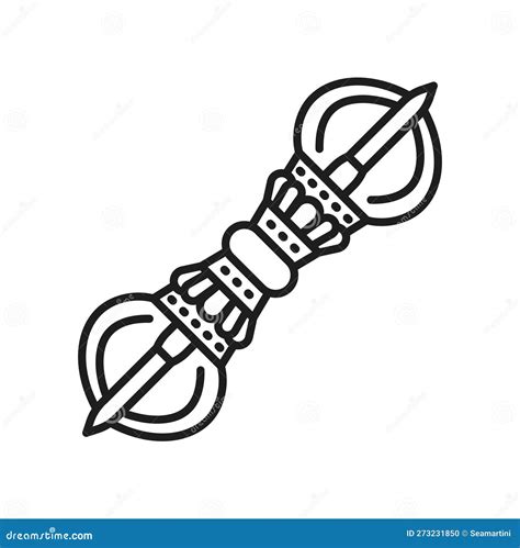 Buddhismus Religion Symbol Buddha Vajra Waffensymbol Vektor Abbildung