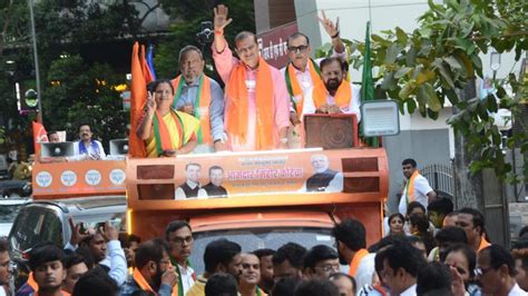 In Photos Mns Shinde Led Shiv Sena Supporters Join Bjp Candidate