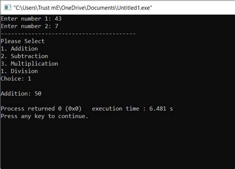 Solved Design And Implement A C Program That Reads In Two Integers And Then Asks The User If